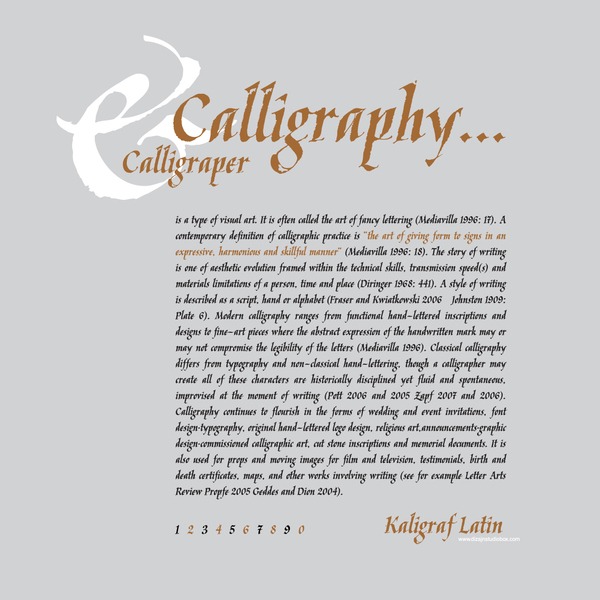 Kaligrafica, Kaligraf Font