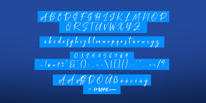 Blue Pen Font