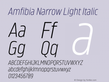 Amfibia Narrow Font