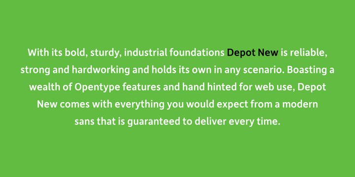 Depot New Font