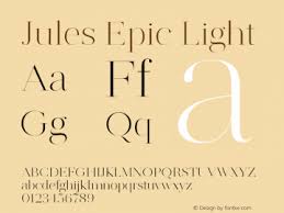 Jules Epic Font