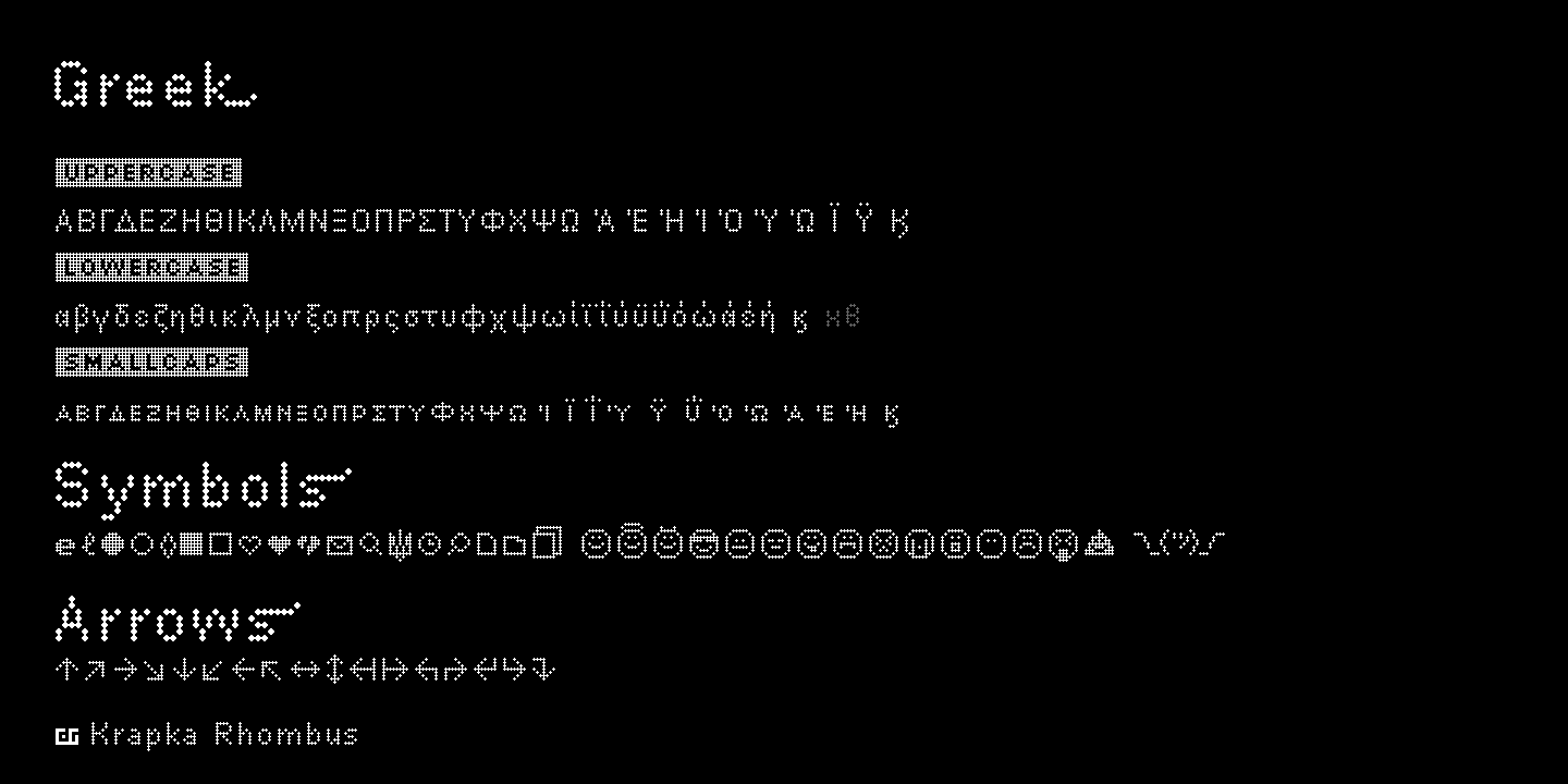 DR Krapka Rhombus Font
