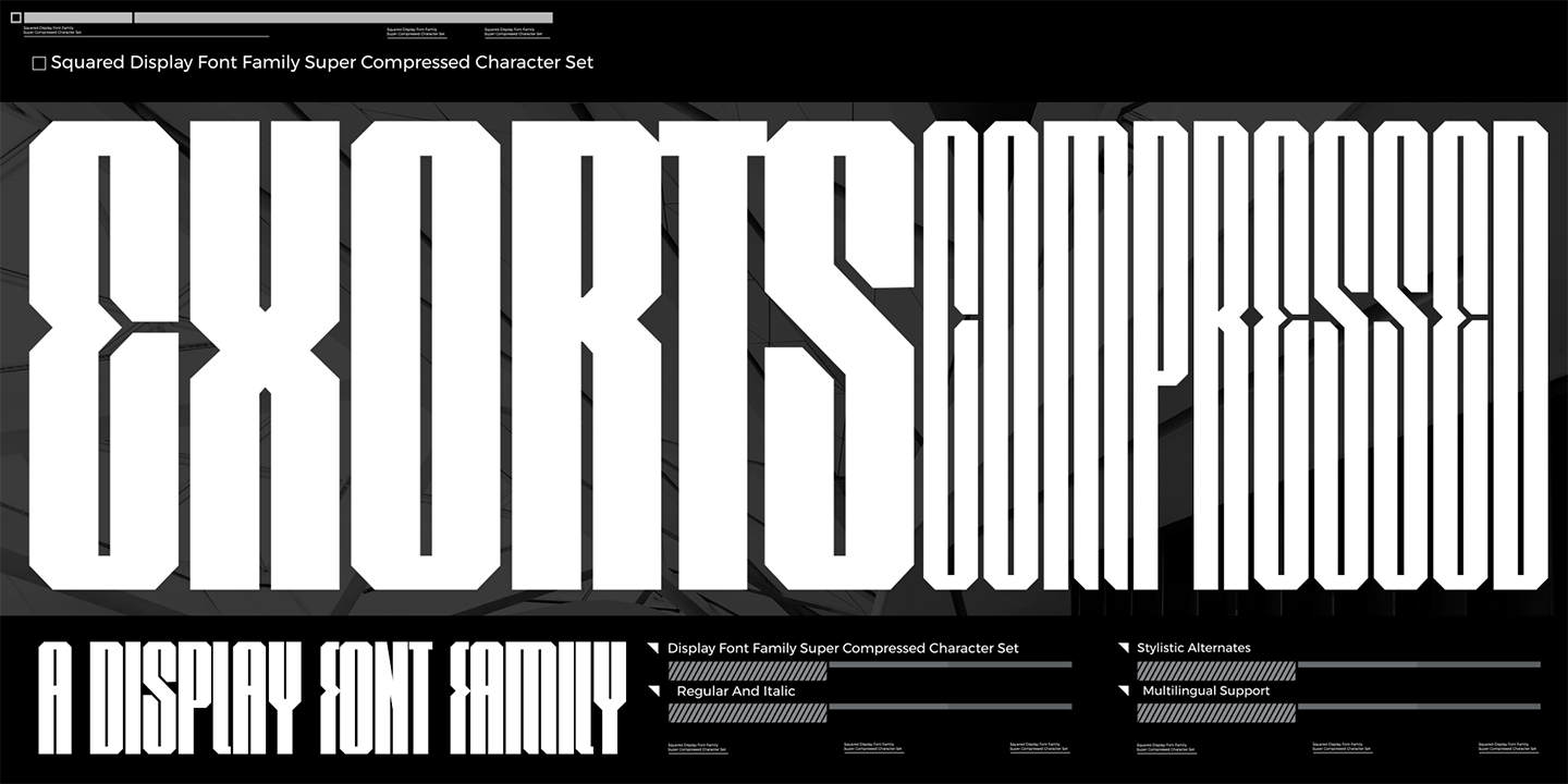 Exorts Compressed Font