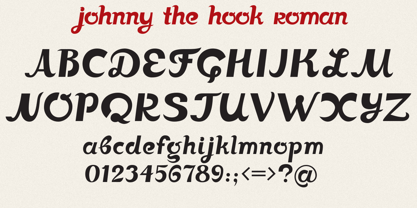 Johnny The Hook Roman Font