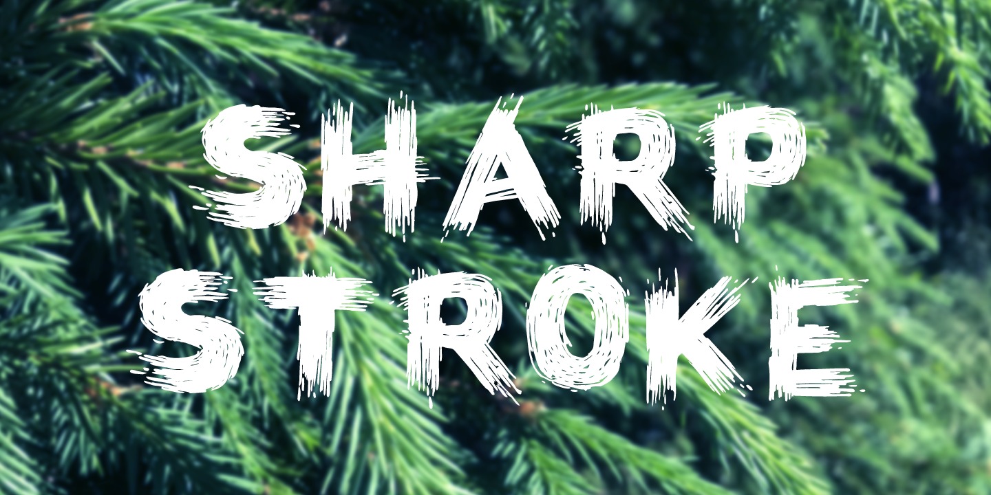Sharp Stroke Font