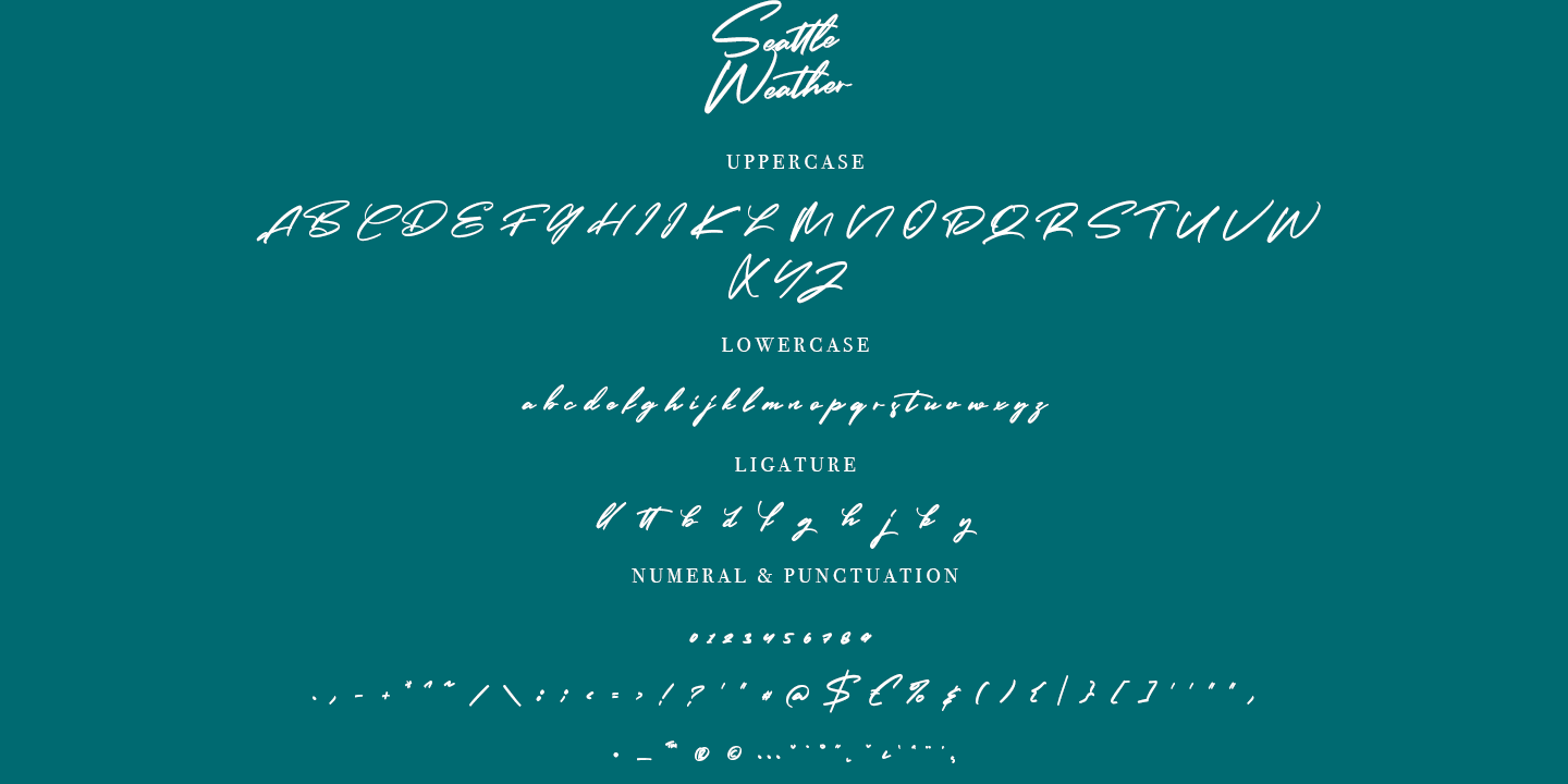 Seattle Weather Font