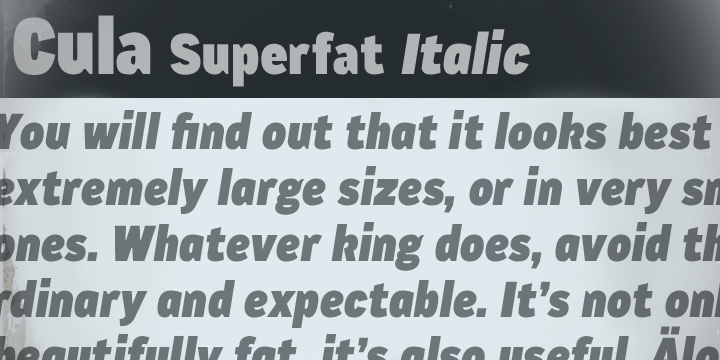 CA Cula Superfat Font