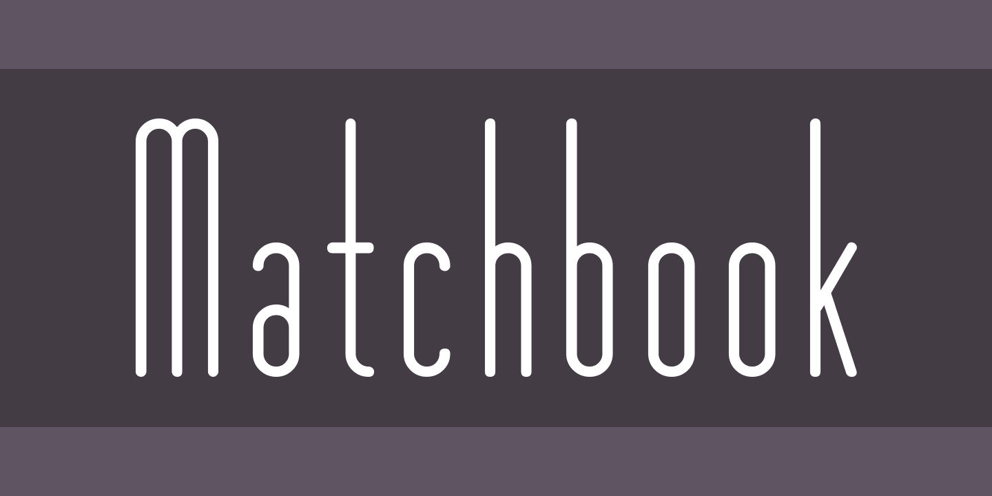 Matchbook Font