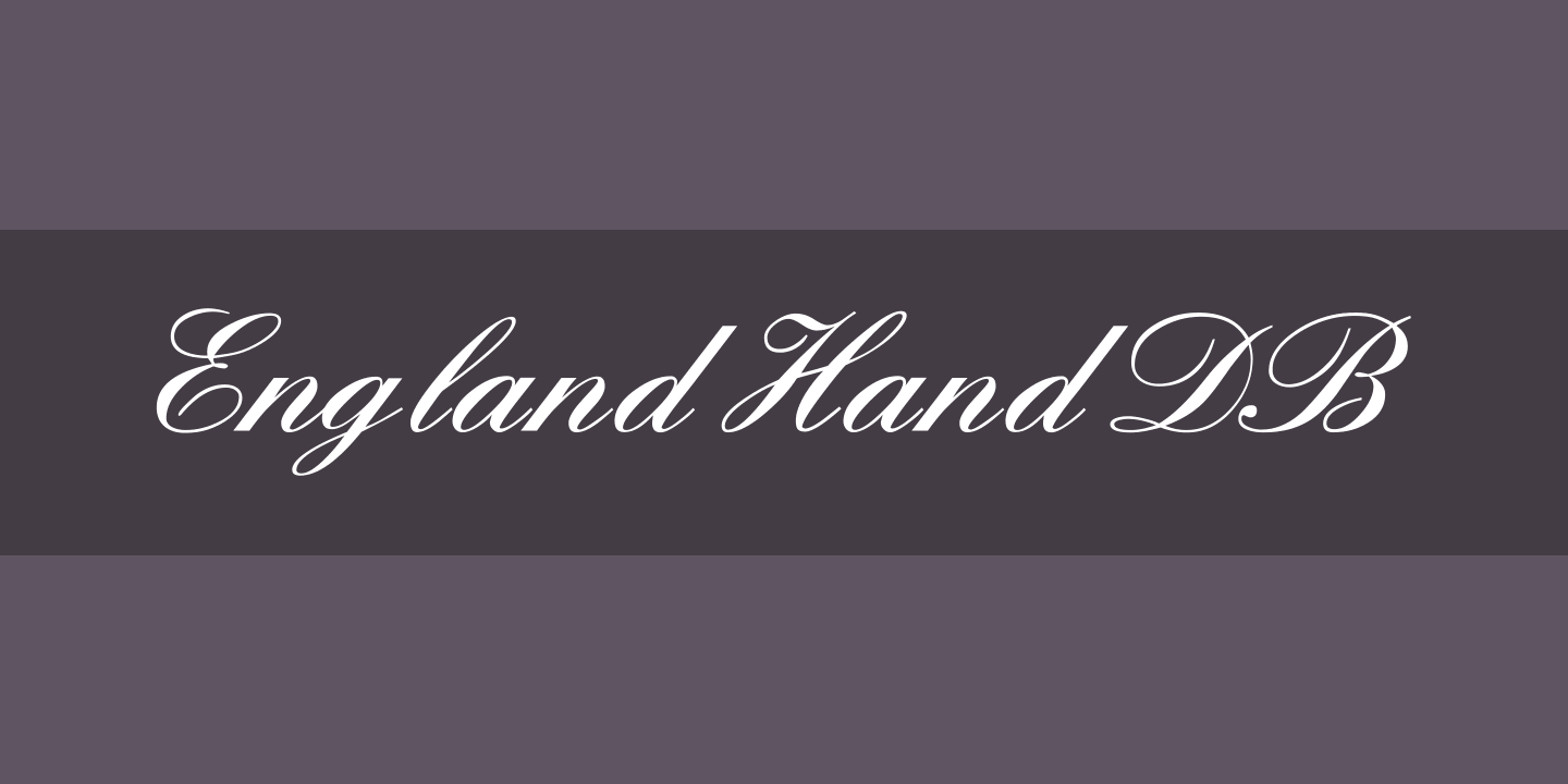 England Hand DB Font
