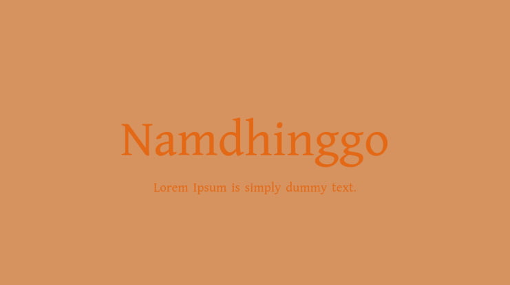 Namdhinggo Font