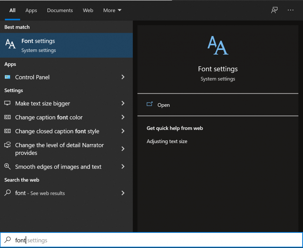 Installing the font into the system or WEB site
